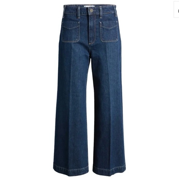 PAIGE | Jeans | Paige Dark Indigo Wideleg Jeans | Poshmark